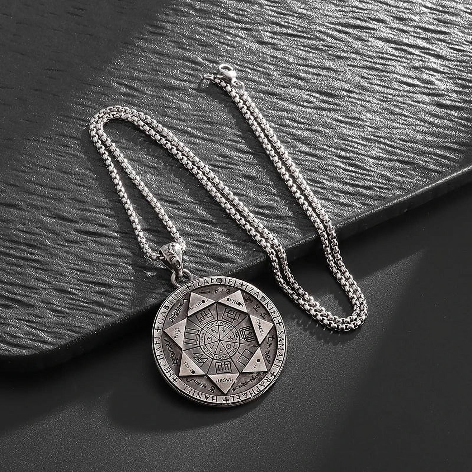 Vintage Seven Archangels Pendant Necklace for Men Seal of The 7 ...