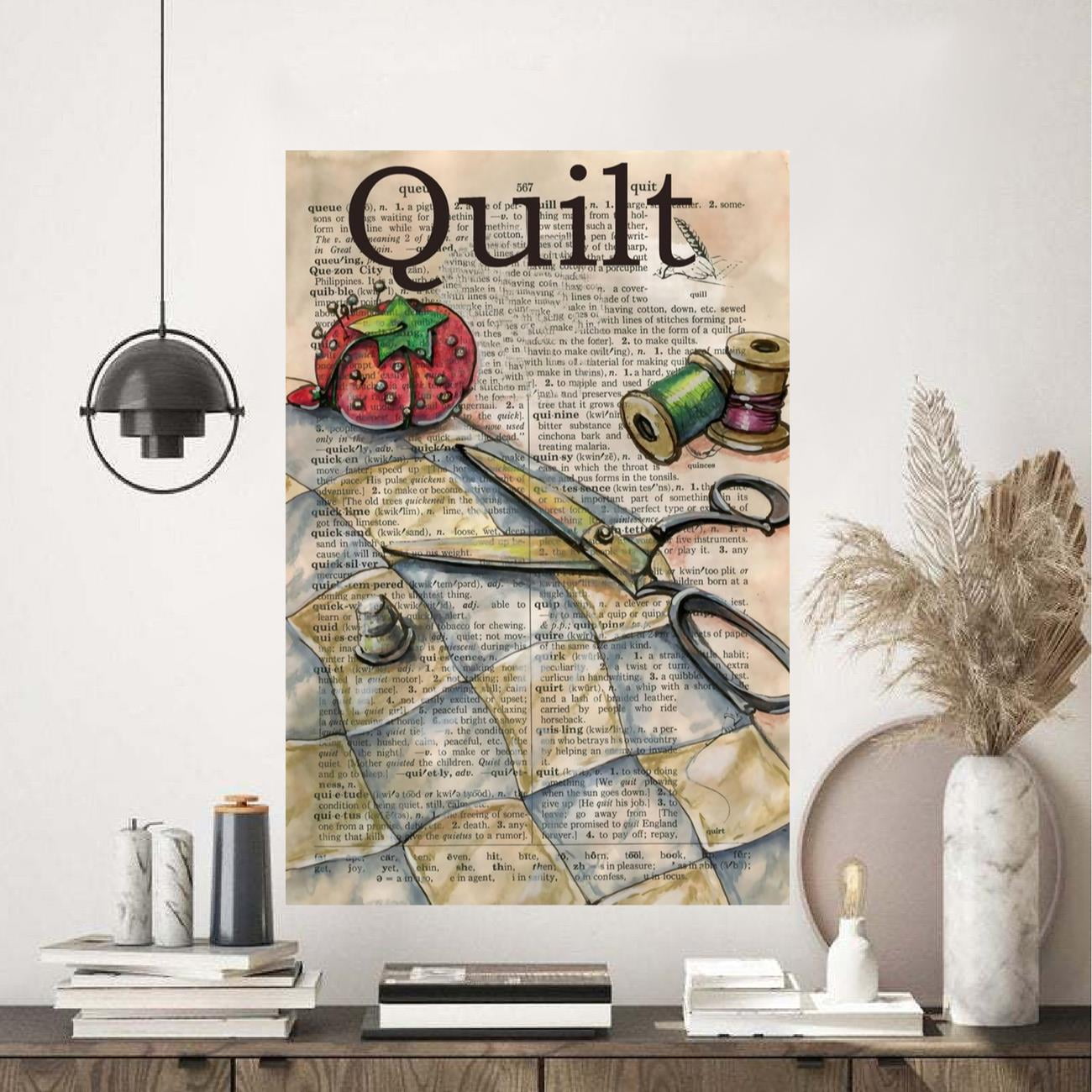 Vintage Sew Quilt Vertical Print Poster sewing poster 11 x 17 Inch ...