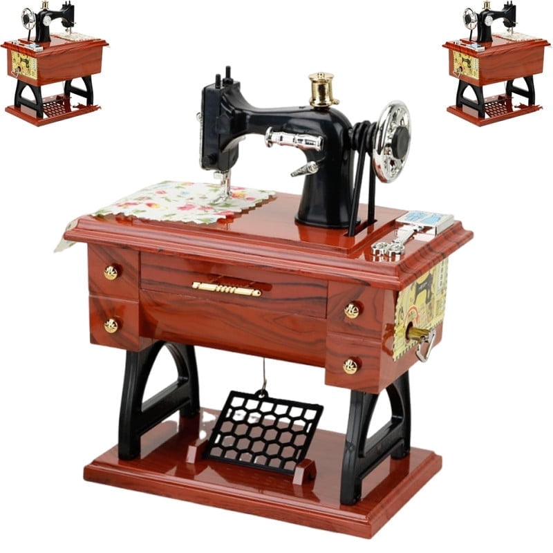 Vintage Sewing Machine Music Box, New Retro Classical Treadle ...