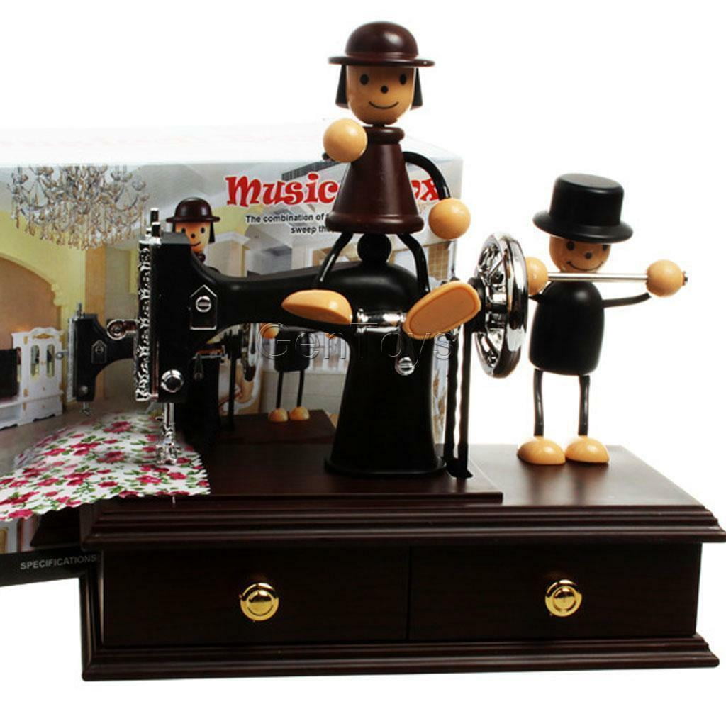 Vintage Sewing Machine Shape Music Box Kids Entertainment Musical Toy ...