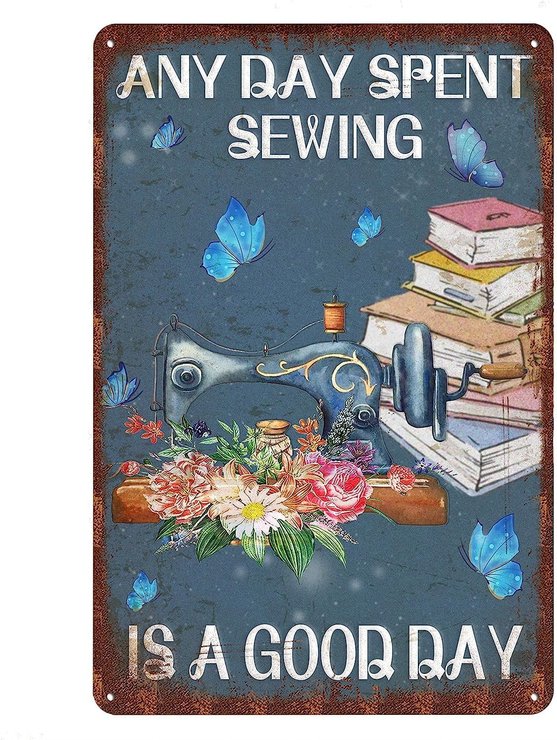 Vintage Sewing Tin Signs Retro Women Cave Wall Decor Metel Signs Any ...