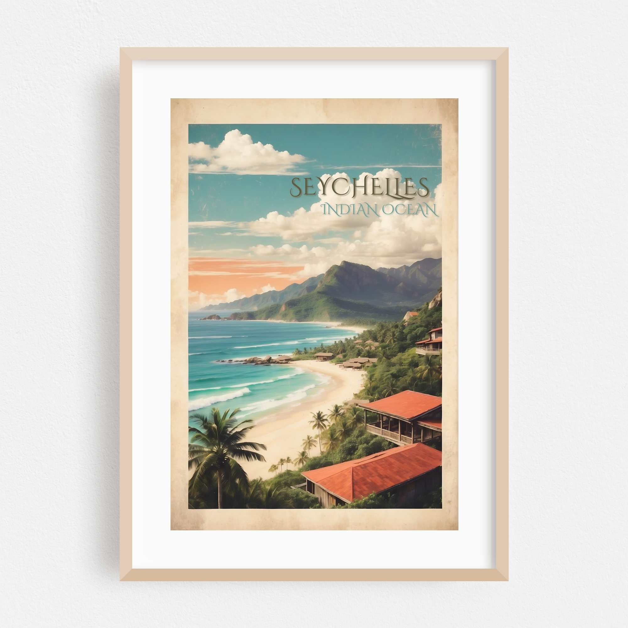 Vintage Seychelles Illustrations: Exotic Island Paradise - Seychelles ...