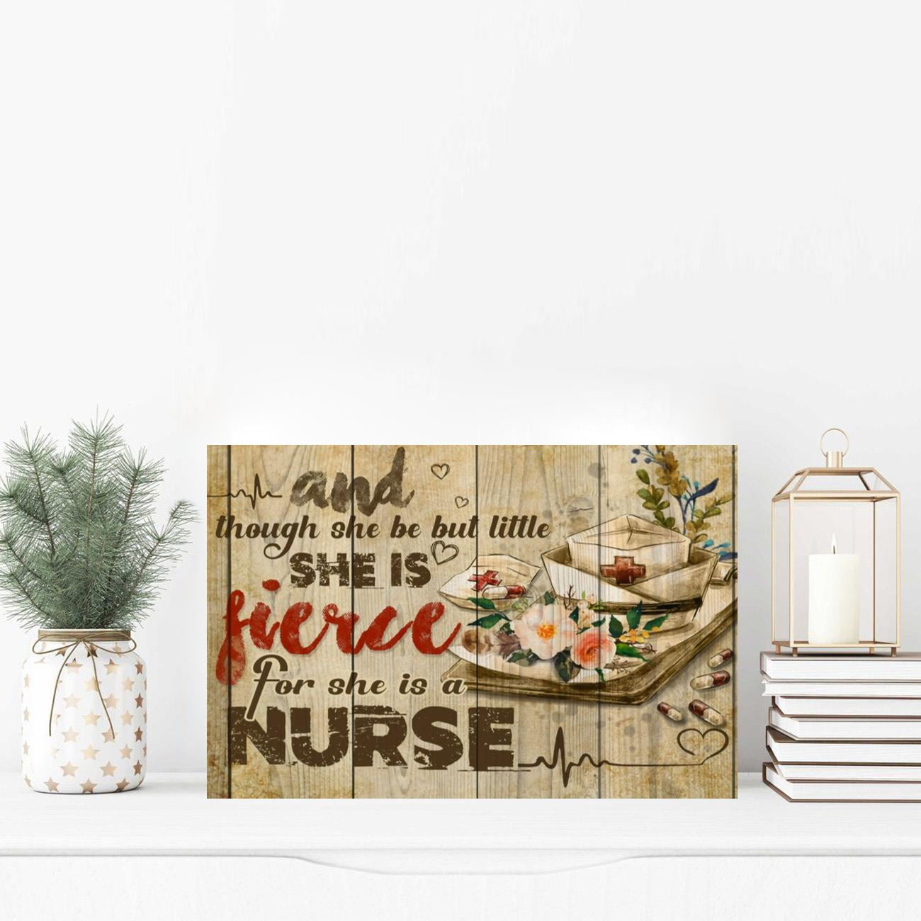 Vintage She Is Fierce For She Is A Nurse Poster 24 x 36 Inch Poster ...