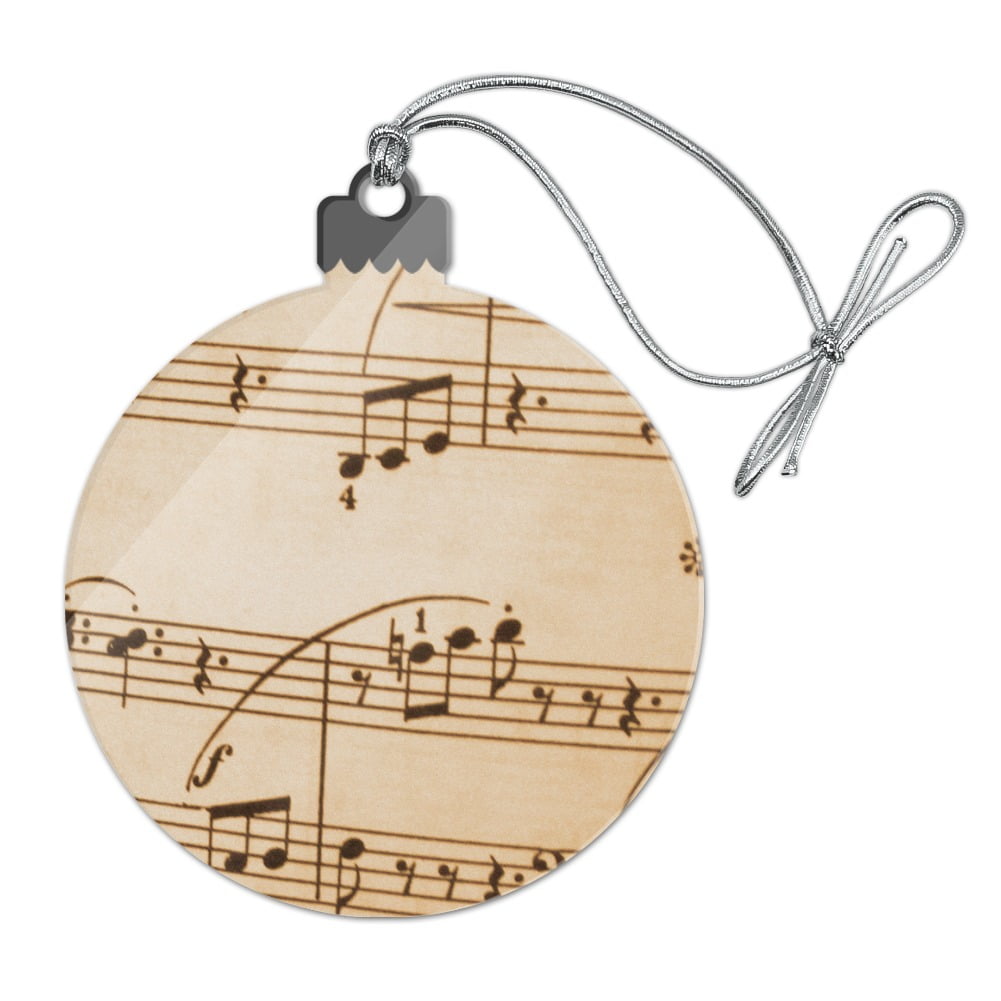 Vintage Sheet Music Notes Musical Score Musician Acrylic Christmas Tree ...