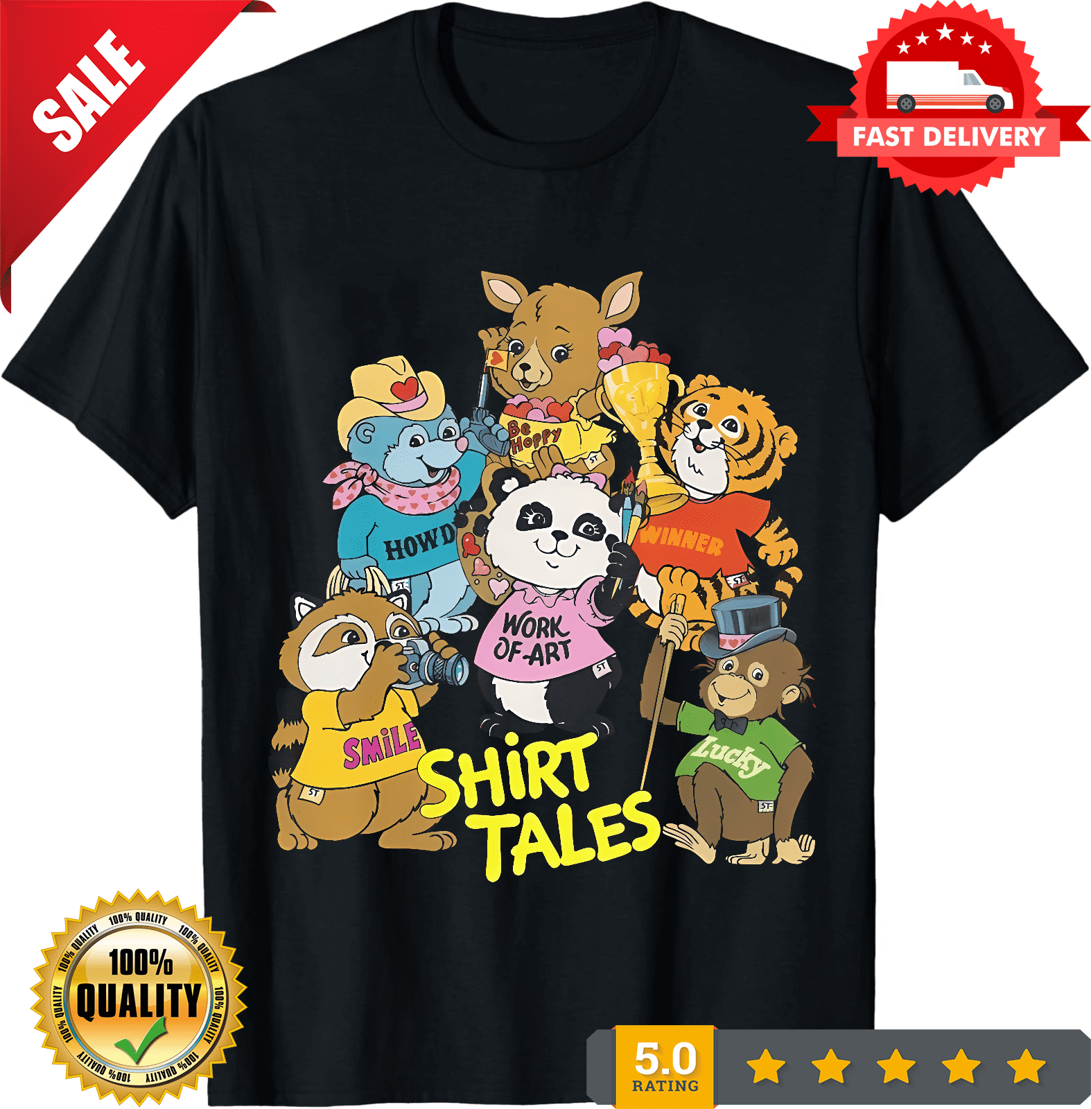 Vintage Shirt Tales 80s Saturday Morning Cartoon Pammy Panda T-Shirt ...