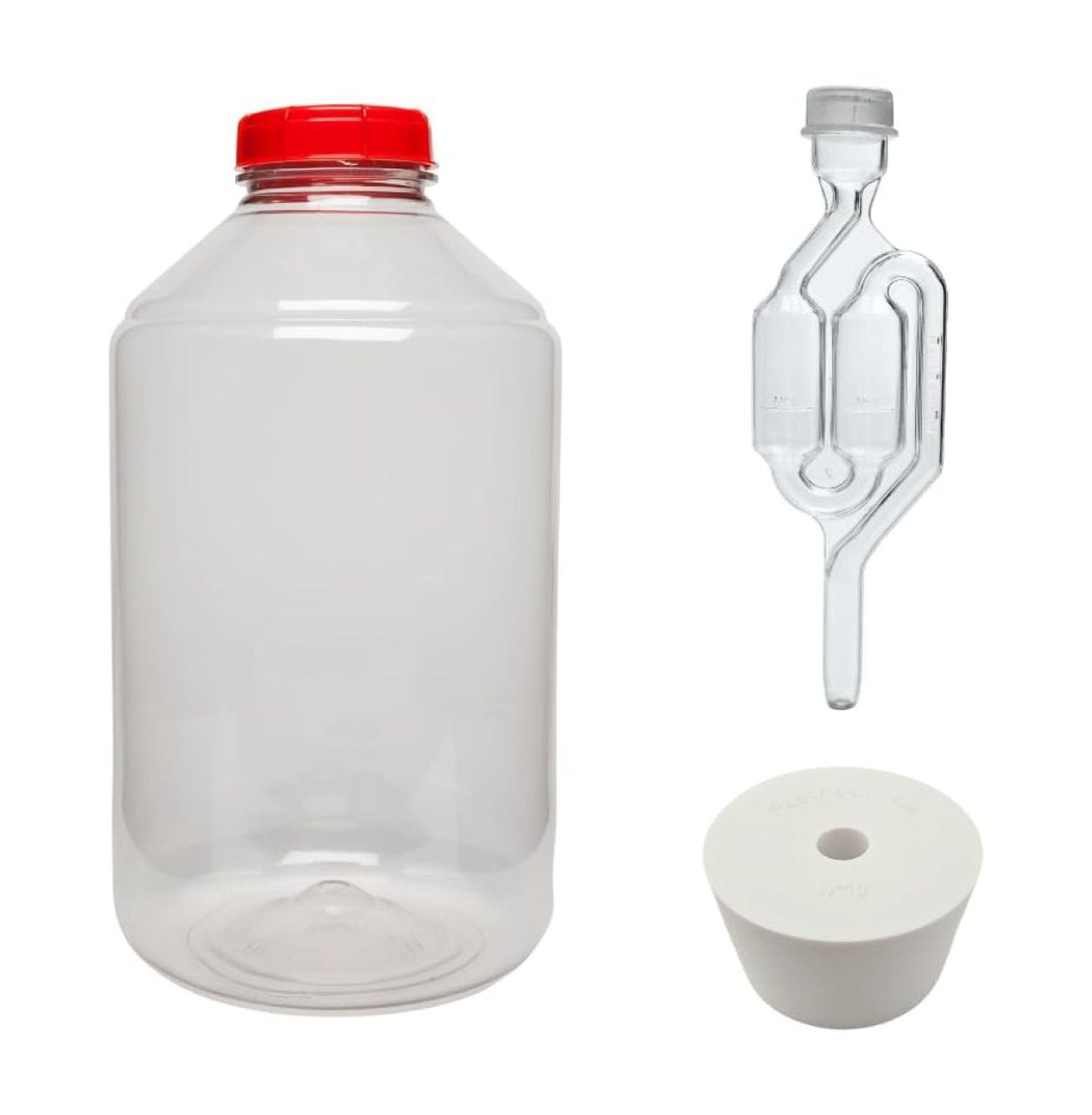 Vintage Shop - HOZQ8-1259 7 gal Fermonster Wide Mouth Carboy With #10 Drilled Stopper and Bubble ...