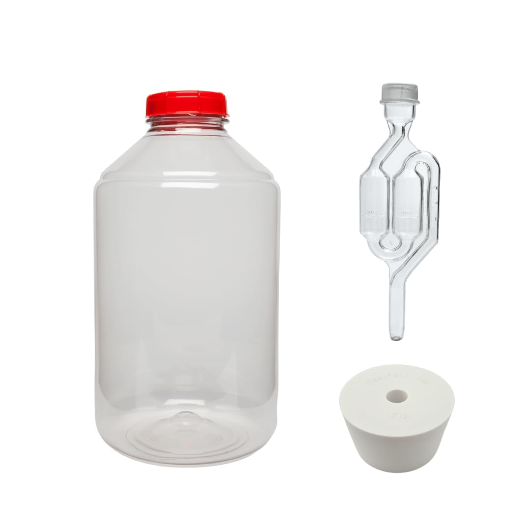 Vintage Shop - HOZQ8-1259 7 gal Fermonster Wide Mouth Carboy With #10 Drilled Stopper and Twin ...