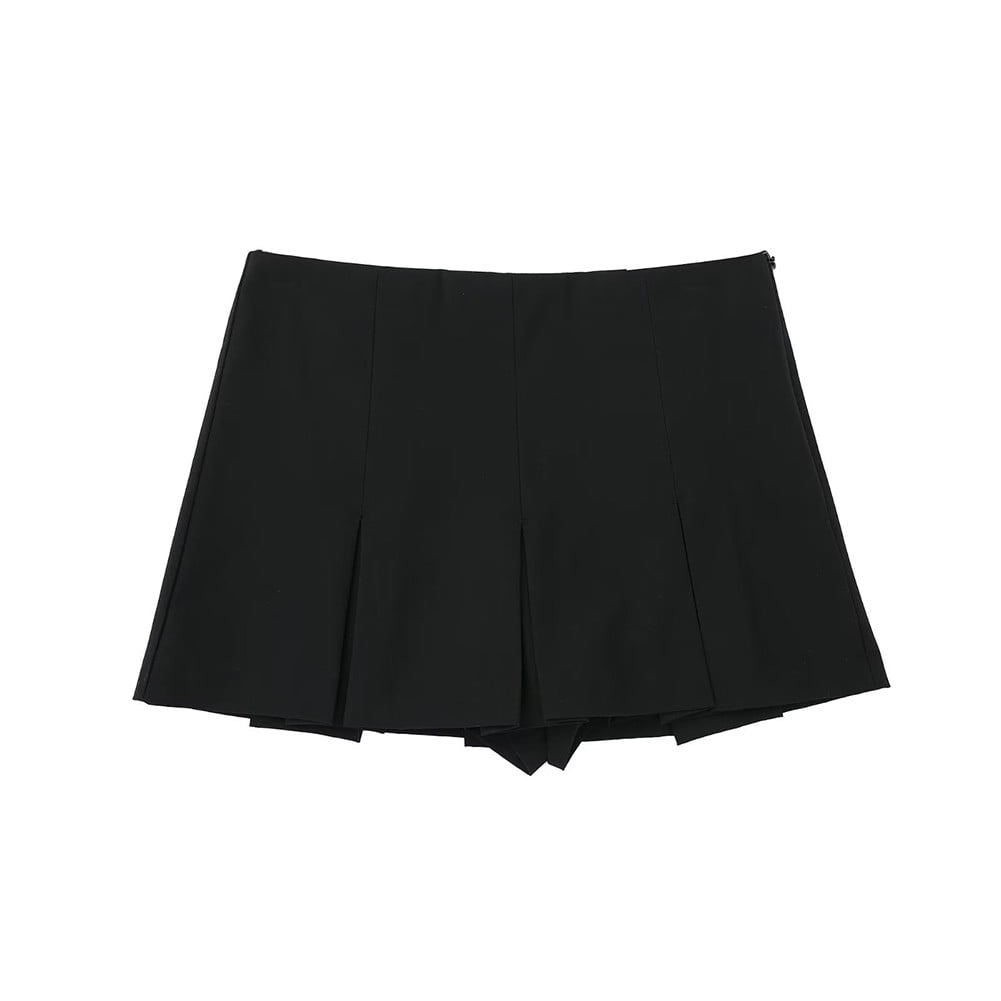 Vintage Short Skirts Women Pleated Sexy Skirts Female Streetwear High Waist