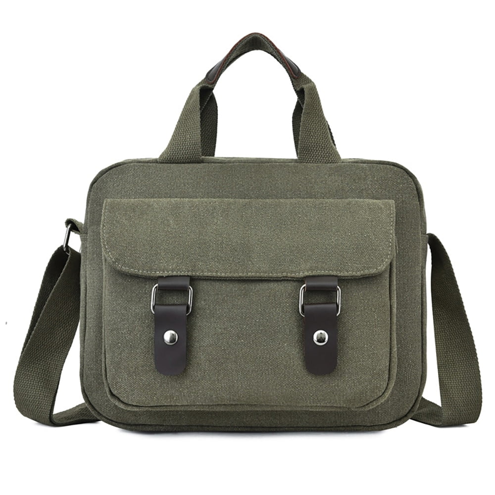 Vintage Shoulder Canvas Tech Bag with Padded Interior, 2 Zipper Pockets ...