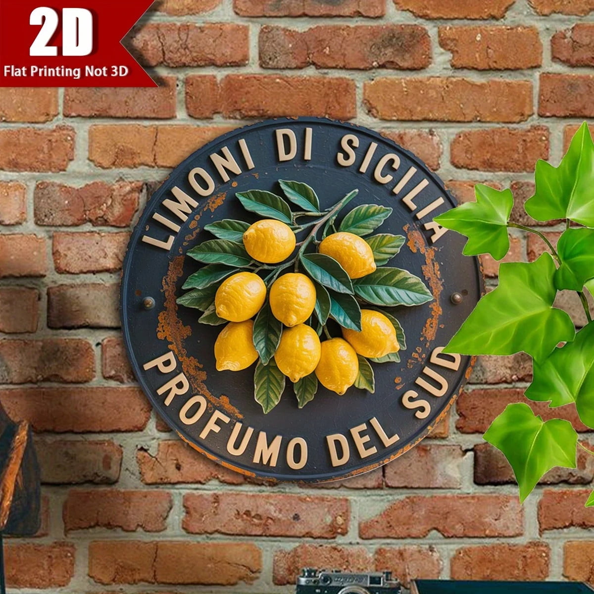 Vintage Sicilian Lemon Country Style Tin Metal Signs Home Décor Wall ...