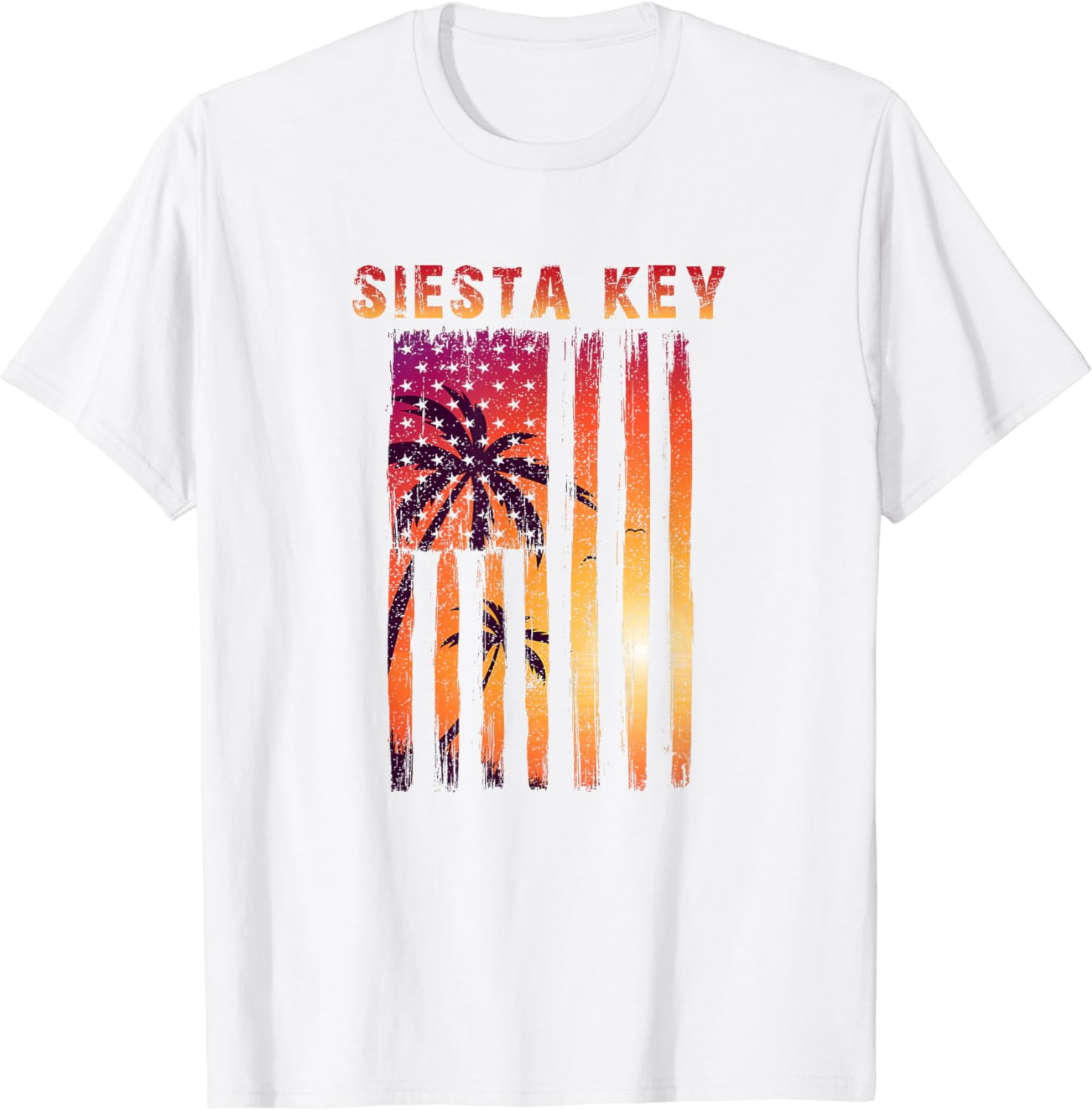 Vintage Siesta Key, Florida Patriotic Flag T-Shirt - Walmart.com