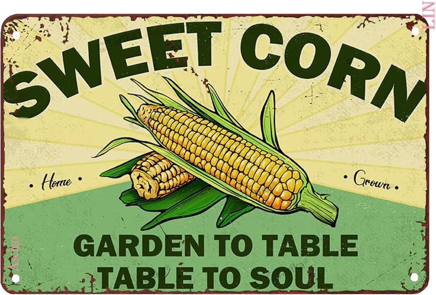 Vintage Sign 8"X12" Metal Decoration Signs Sweet Corn Home Grown Garden ...