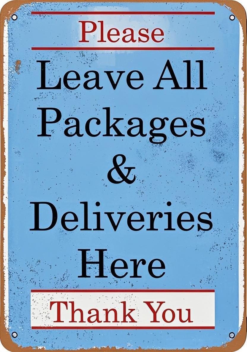 Segnaletica Alluminio 10x12 Pollici Delivery Sign For Package And Box ...