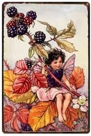 Vintage Signs for Garage Vintage Style Metal Tin Sign Fruit Mulberry ...