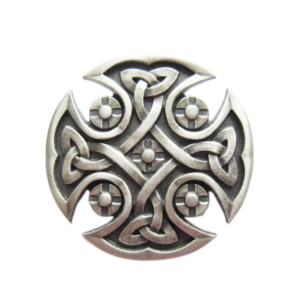 Vintage Silver Plated Celtic Knot Cross Belt Buckle - Walmart.com