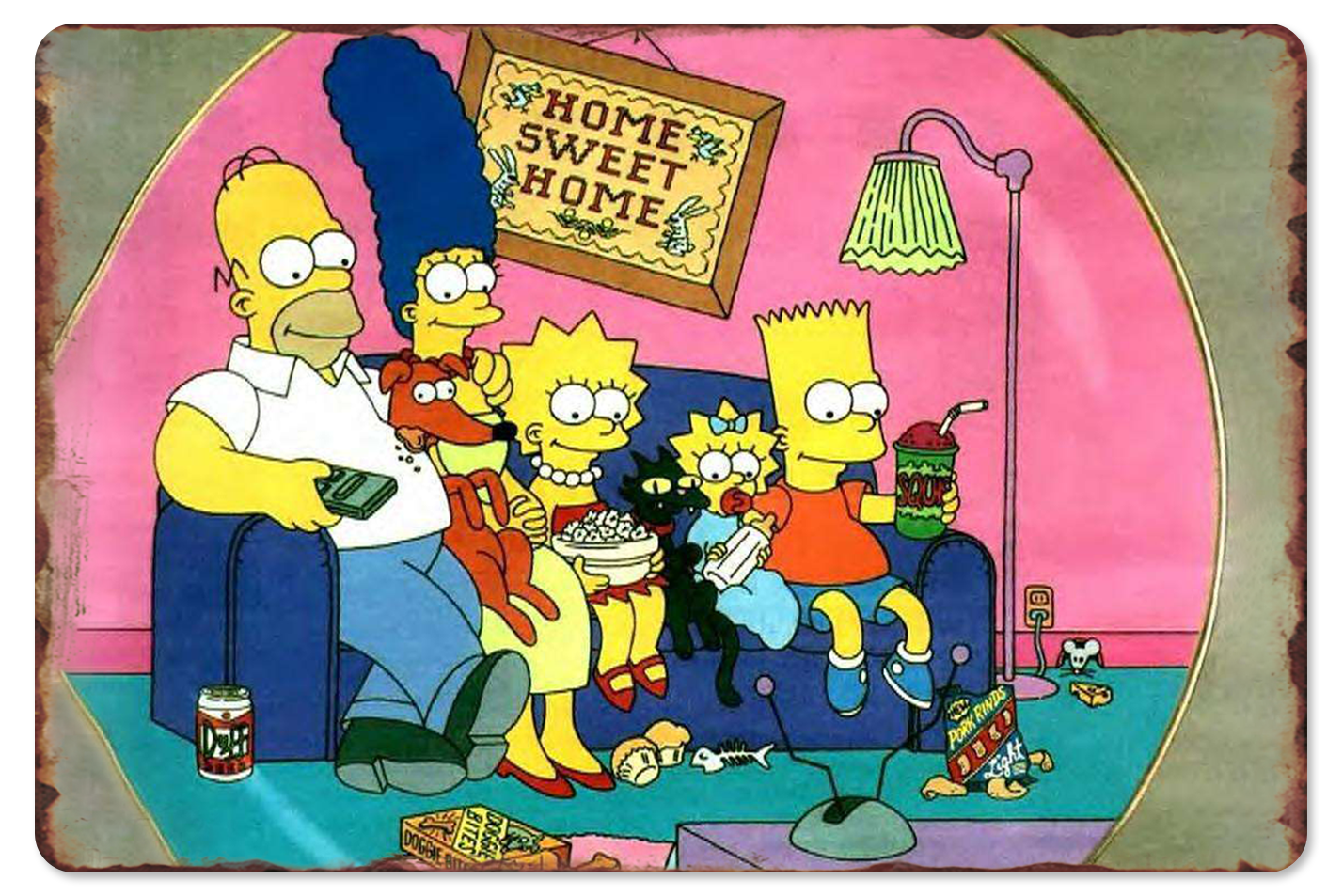 Vintage Simpson Metal Plaque Poster The Simpsons Cartoon Movie Retro ...
