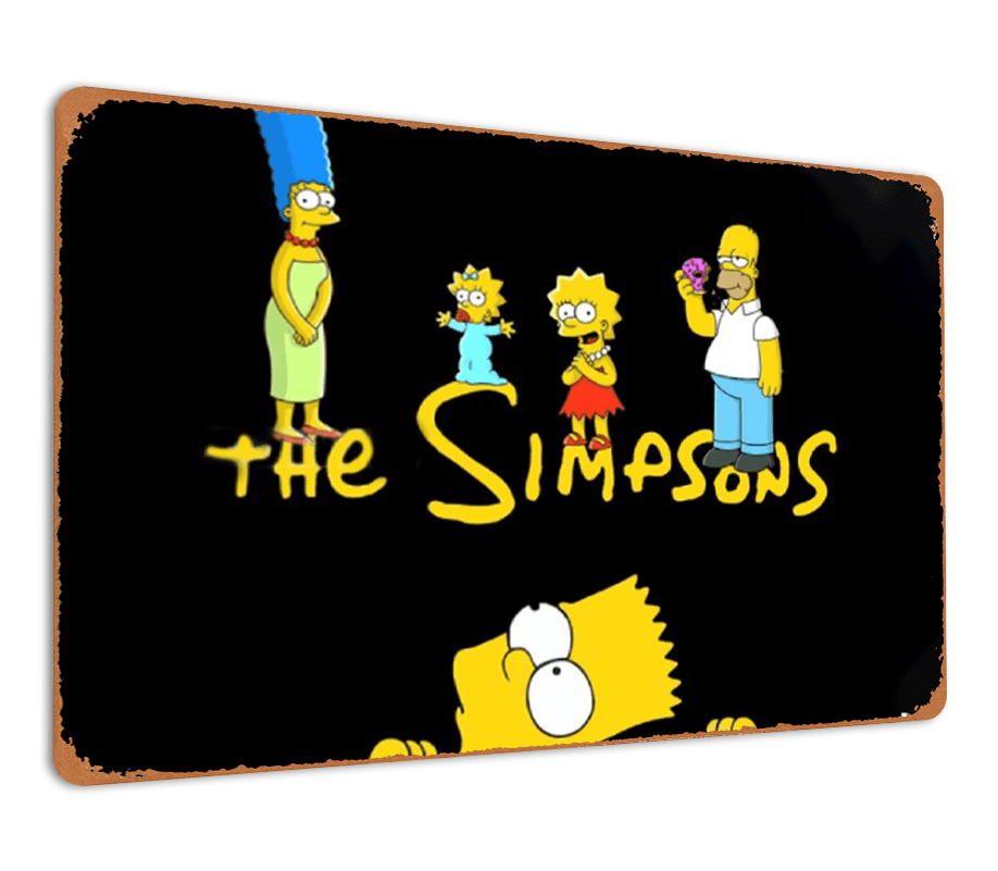 Vintage Simpson Tin Sign The Simpsons Cartoon Metal Poster Retro Plaque ...