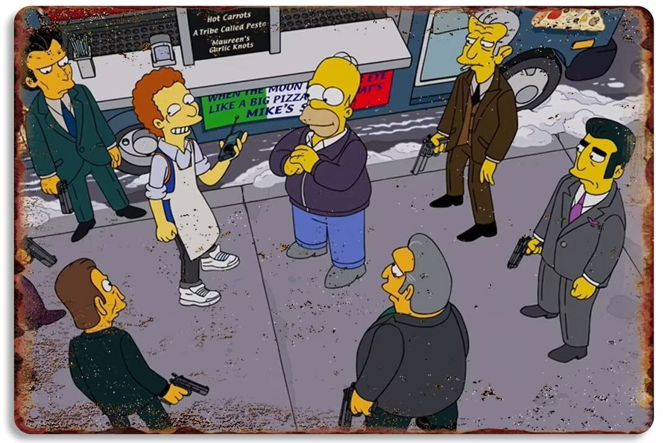 Vintage Simpsons Metal Plaque Poster The Simpsons Cartoon Metal Tin ...