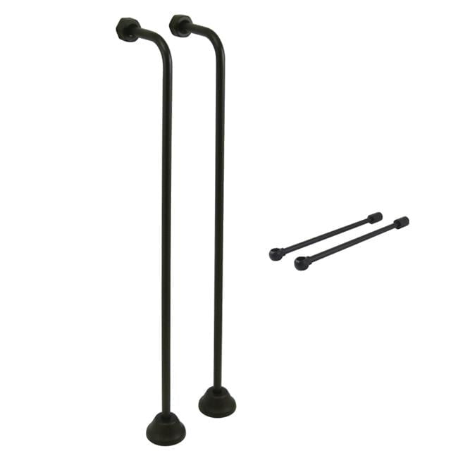 Vintage Single Offset Supply Line with Wall Bracket Combo, Matte Black ...