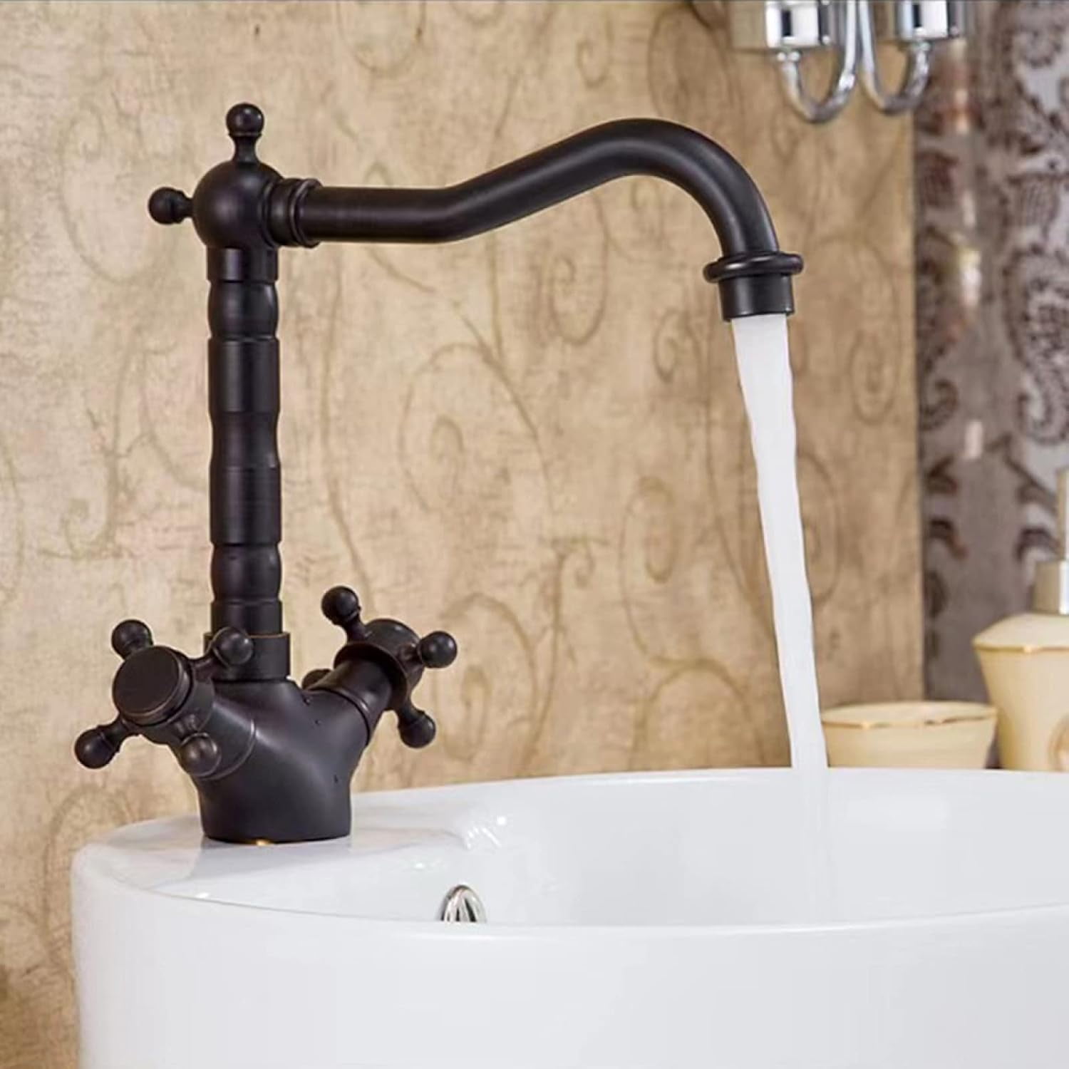 Vintage Sink Faucet Bathroom, 360 Degree Swivel Spout Bathroom Sink ...