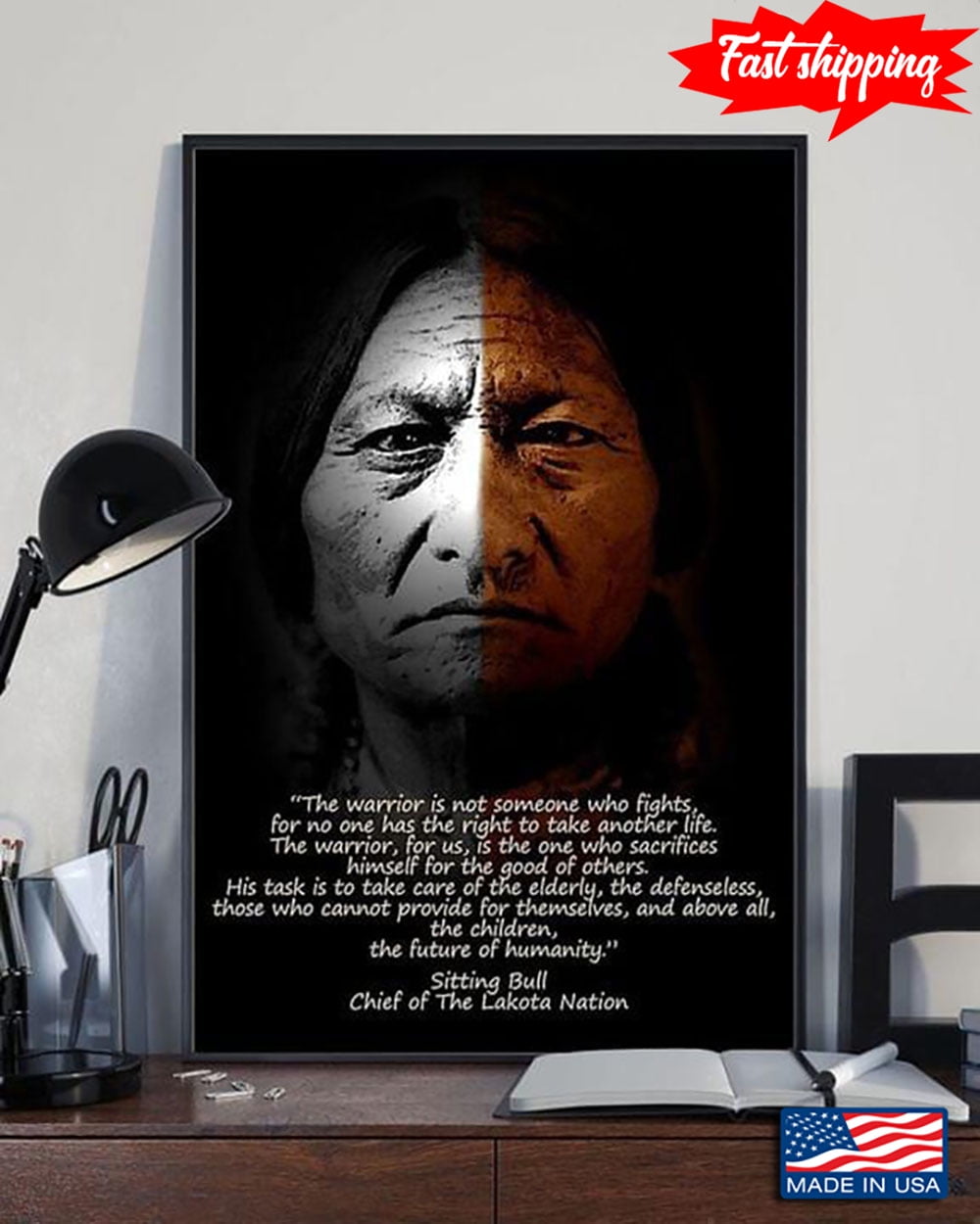 Vintage Sitting Bull Quote Chief Of The Lakota Nation The Warrior Is ...