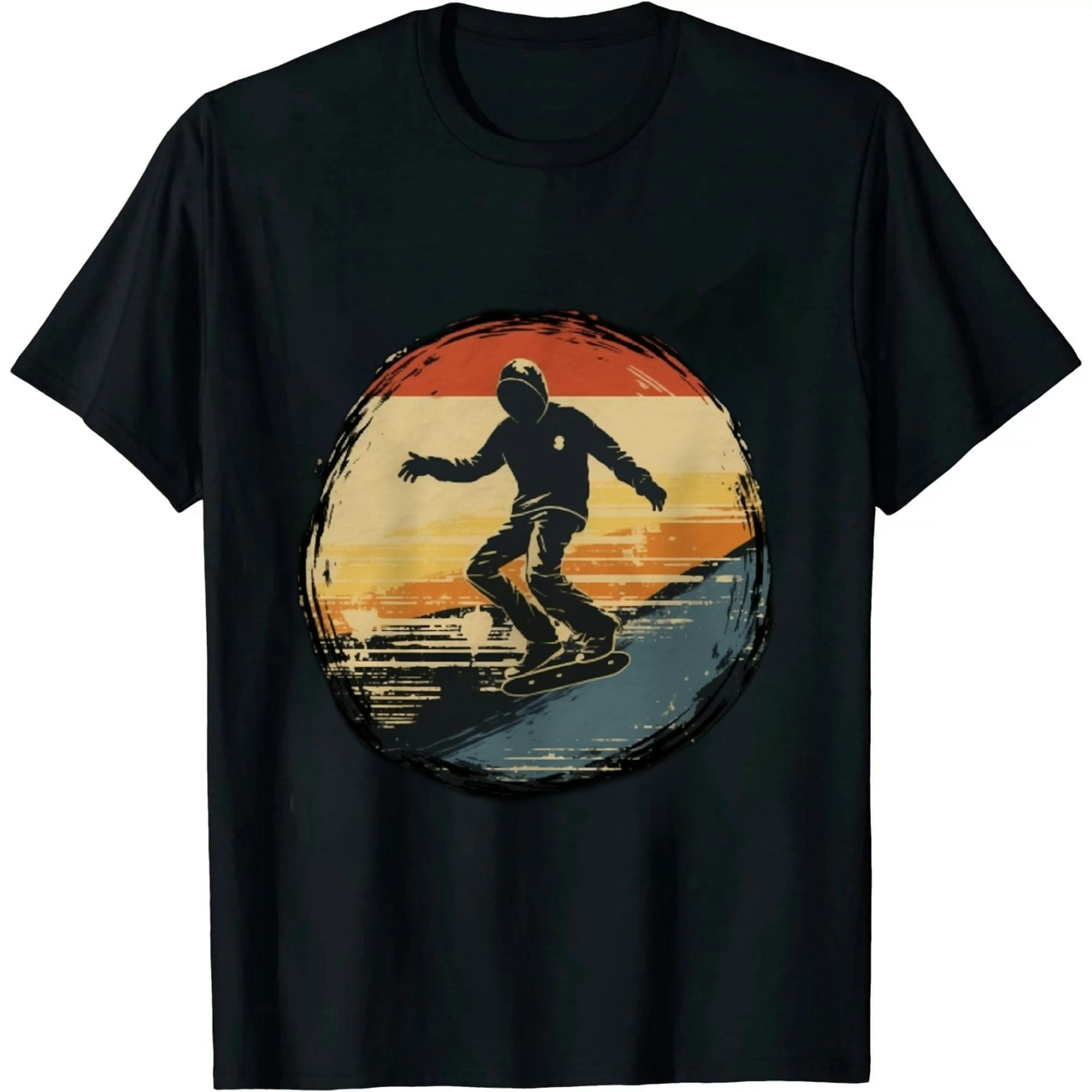 Vintage Skater Retro Skateboarder T-shirt - Walmart.com