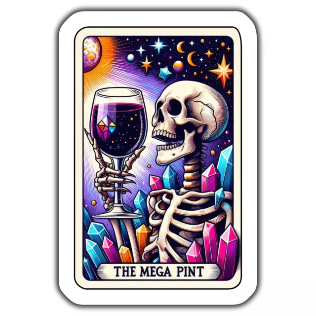 Vintage Skeleton Sticker, The Mega Pint Skeleton Sticker, Unique Art ...