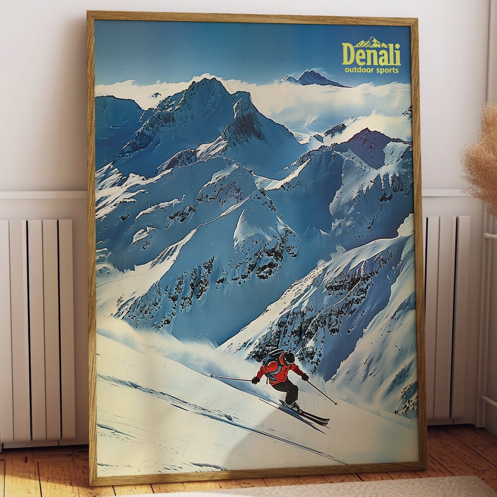 Vintage Skiing Magazine Poster, Ski Wall Art Poster, Outdoor Ski ...