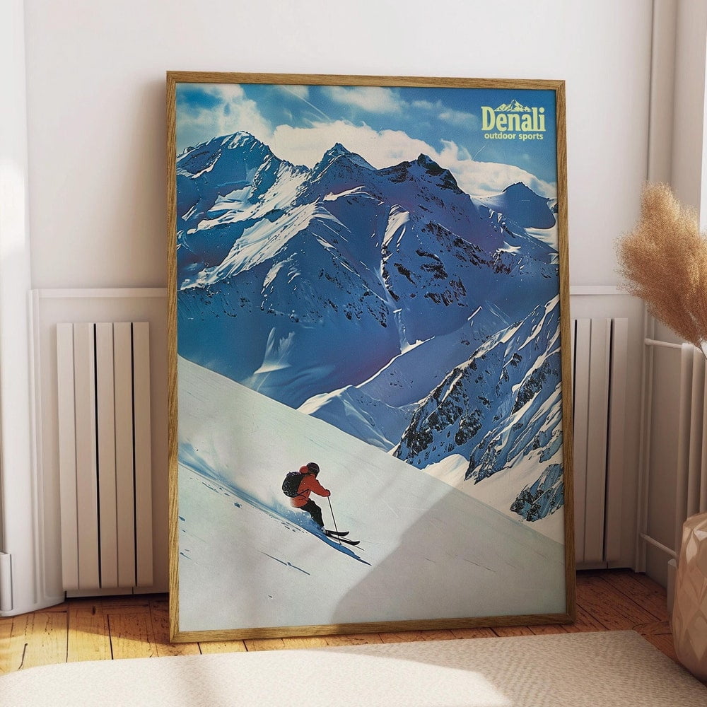 Vintage Skiing Magazine Poster, Ski Wall Art Poster, Outdoor Ski ...