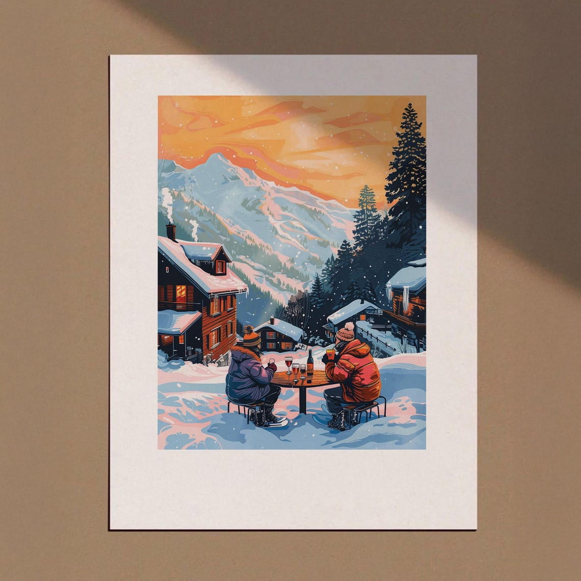 Vintage Skiing Poster, Retro Skiing Wall Art, Apres Ski Decor, Bar ...