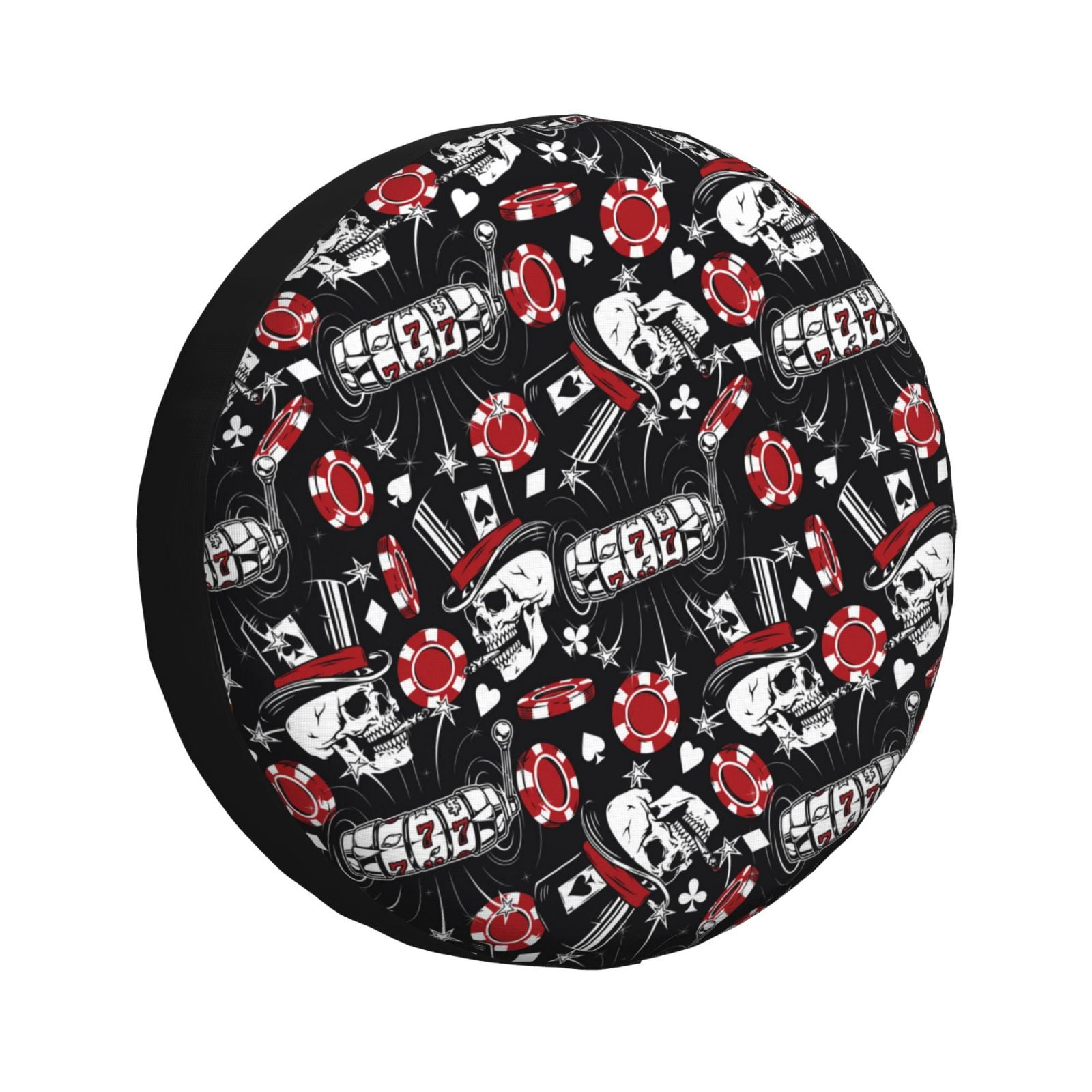 Vintage Skull Casino Spare Tire Cover for Trailer Camper RV Truck SUV ...