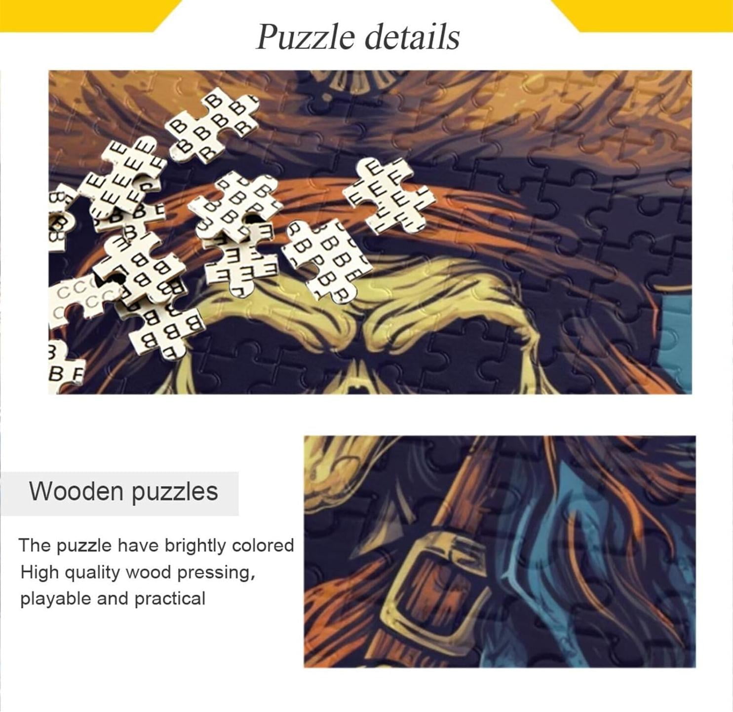 Vintage Skull Pirate Jigsaw Puzzle 1000 Pieces, Zigsaw with Storage Bag ...