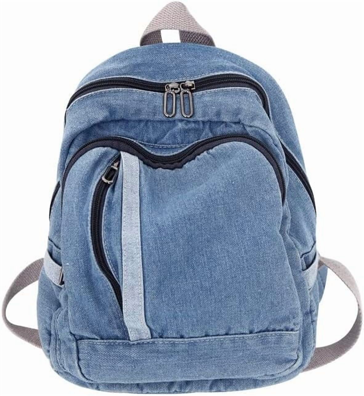 Vintage Small Backpack Y2K Patchwork Denim Mini Backpack Lightweight ...