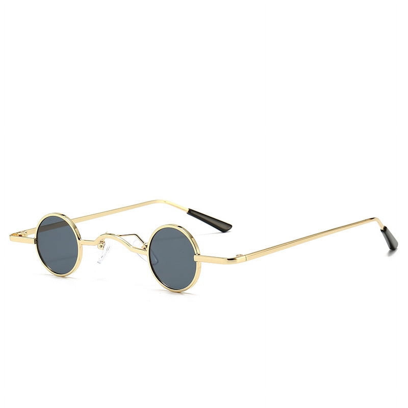 Vintage Small Round Sunglasses Classic Circle Round Steampunk New Metal