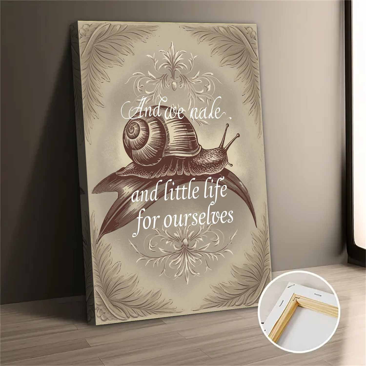 Vintage Snail Canvas Wall Art Abstract Modern Aesthetic Wall Decor ...