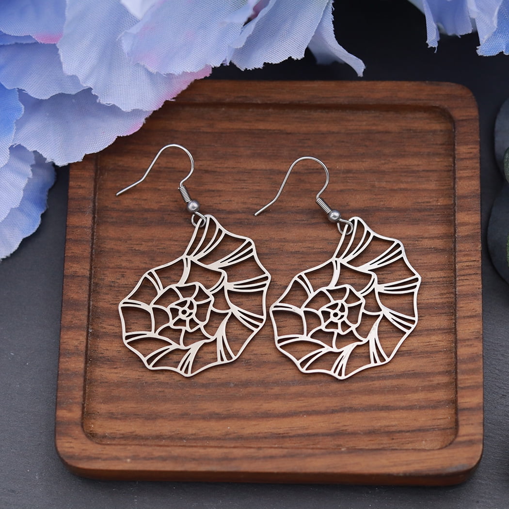 Vintage Snail Conch Shell Drop Earrings for Women Stainless Steel ...