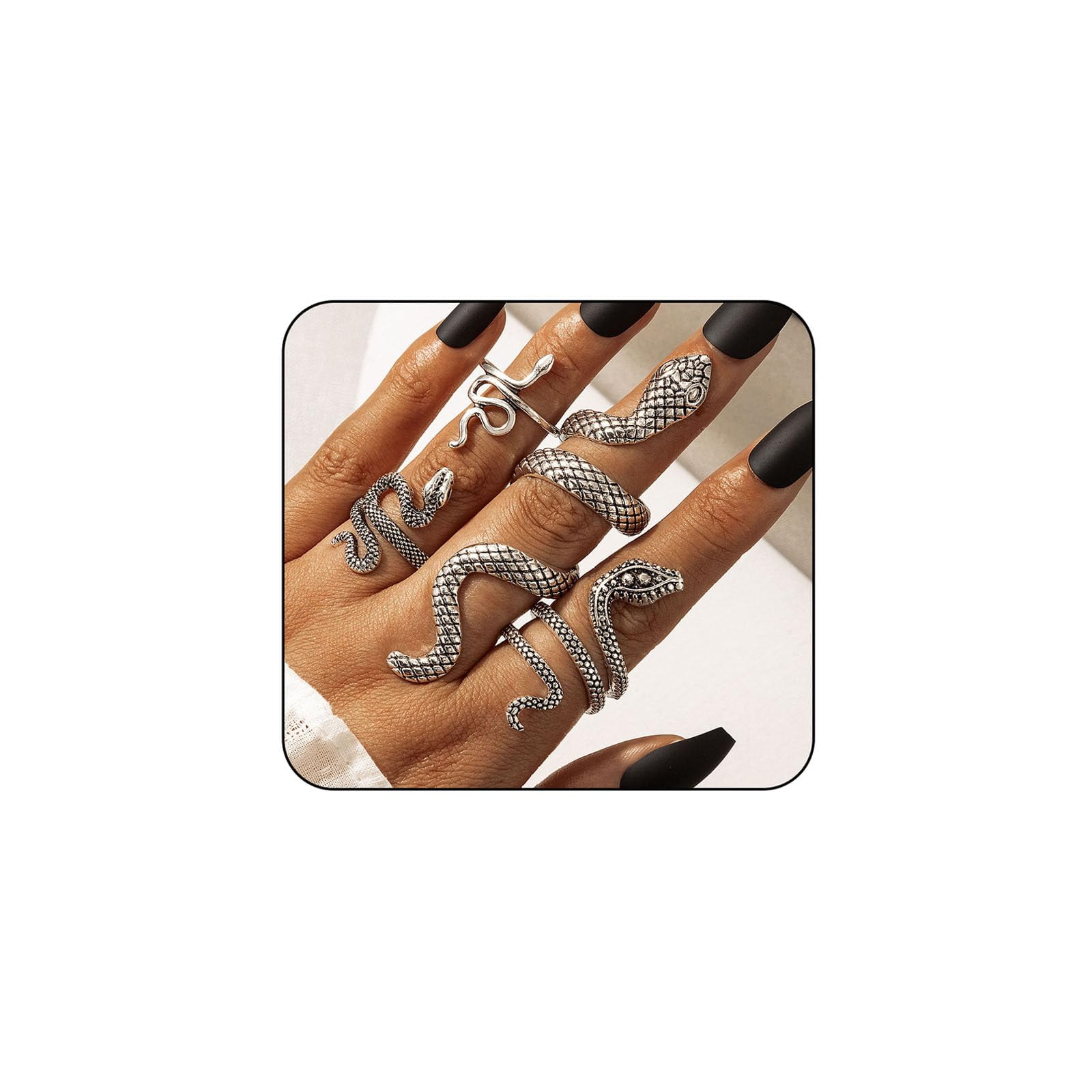 Vintage Snake Ring,Knuckle Statement Snake Rings Boho Stackable Ring ...