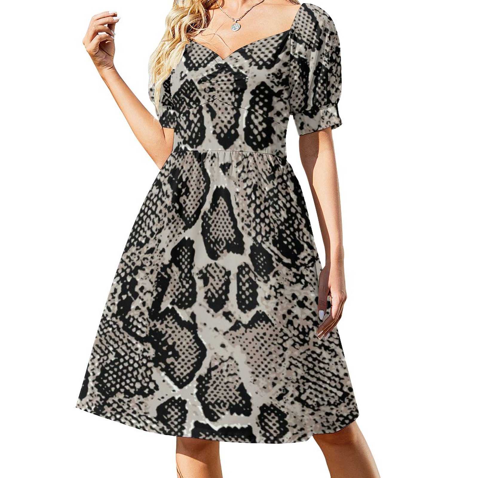 Vintage Snakeskin Dress Sexy Snake Print Animal Pretty Dresses Women ...