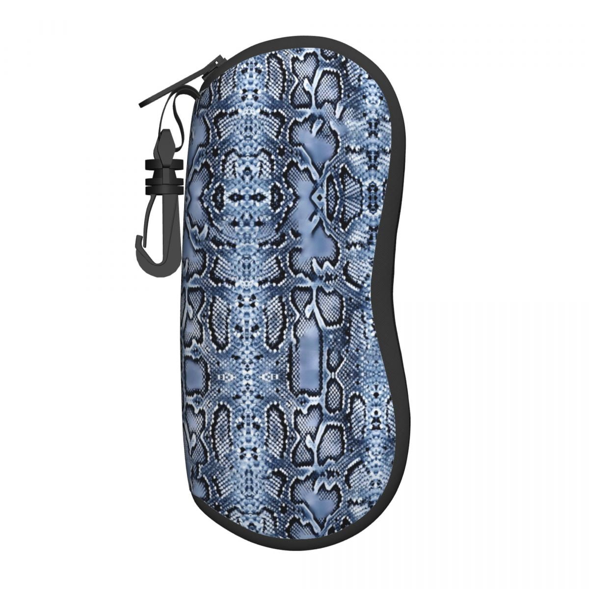 Vintage Snakeskin Vertical Glasses Case Animal Print Men Women Zipper ...