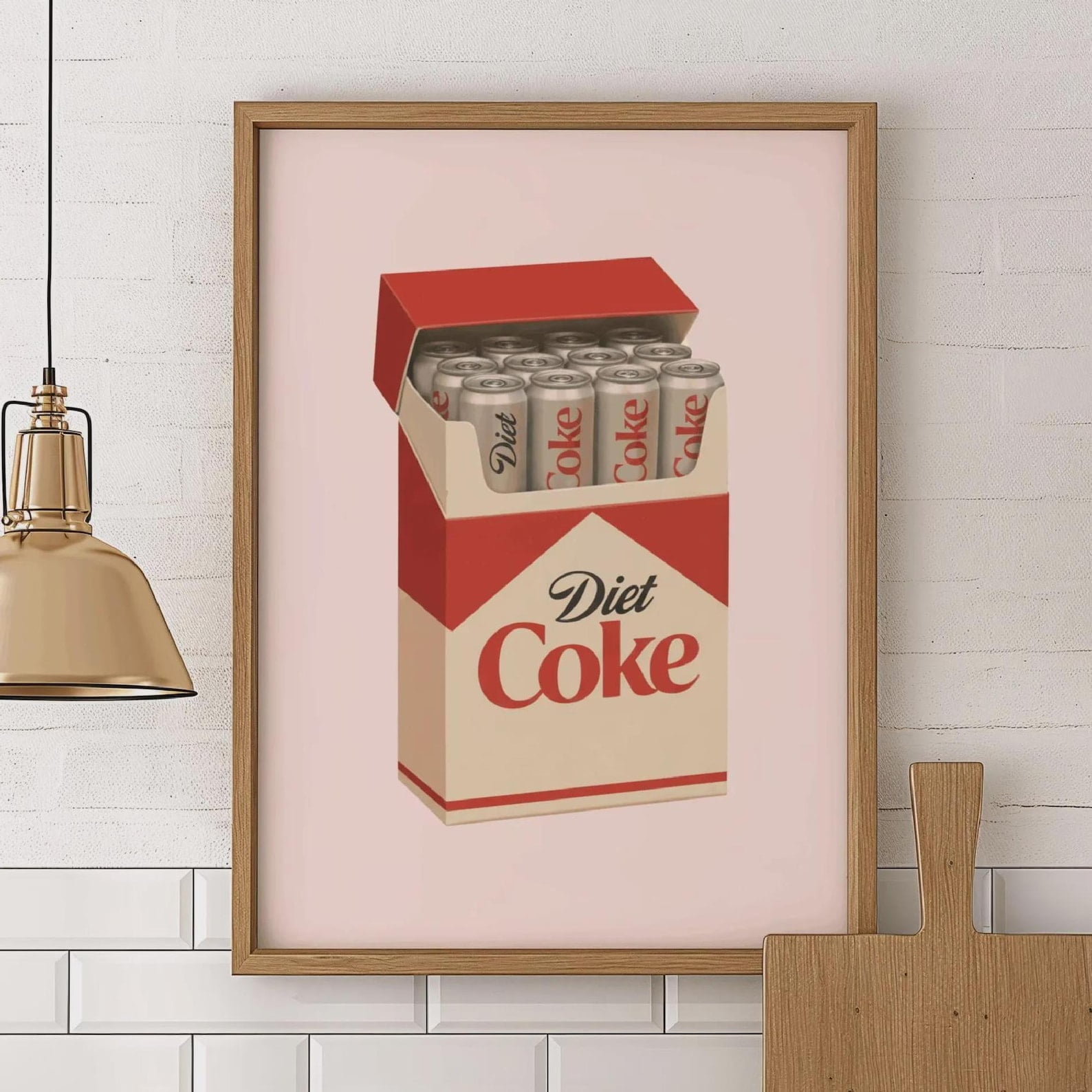 Vintage Soda Can Box Illustration Poster, Retro Beverage Packaging Art ...