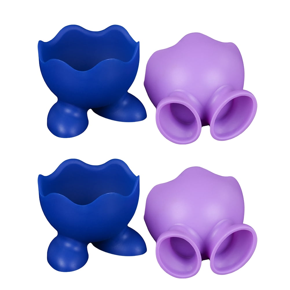 Vintage Soft Boiled Egg Holder 4 Pcs Storage Sponge Poaching Cups ...