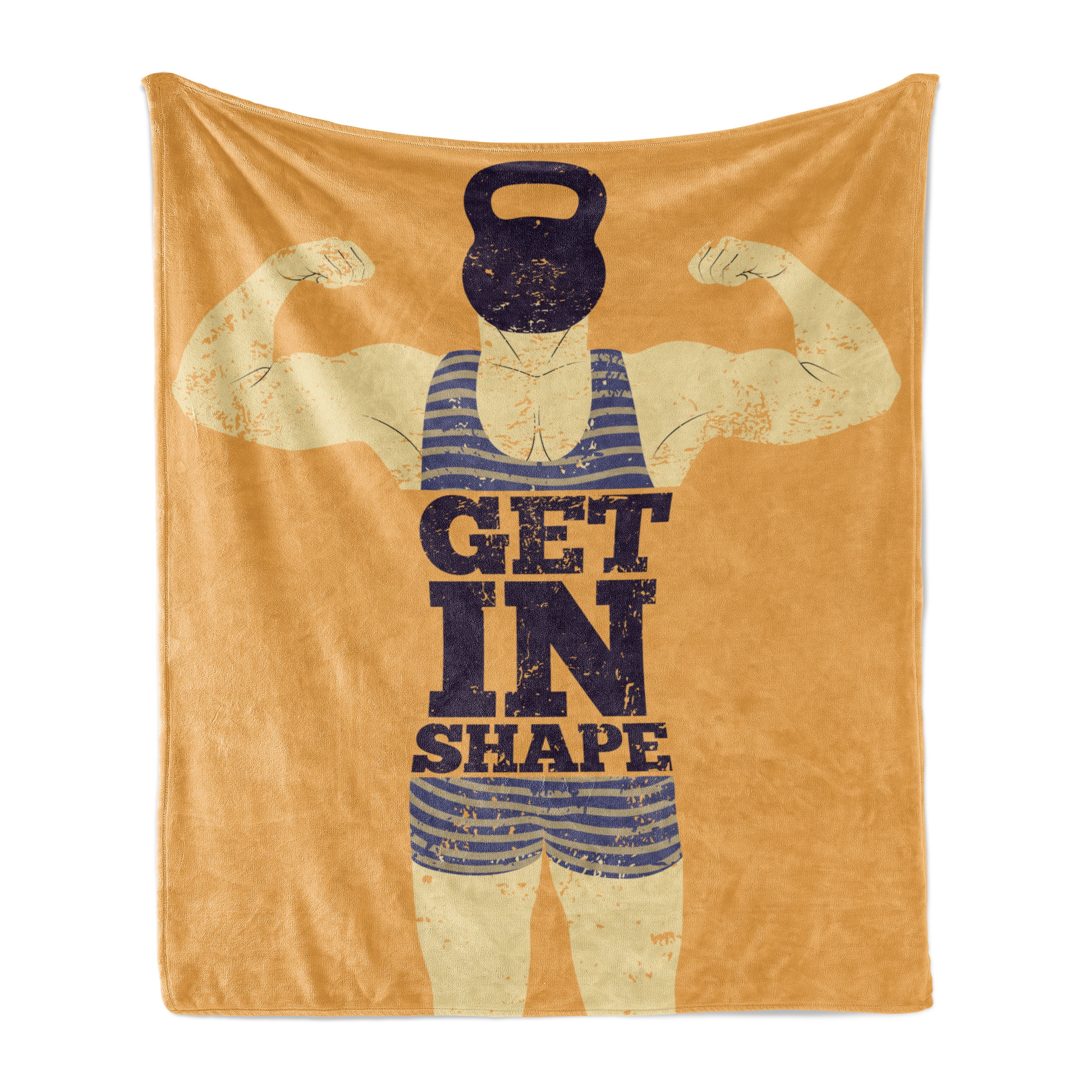Vintage Soft Flannel Fleece Blanket, Get in Shape with a Male Human ...