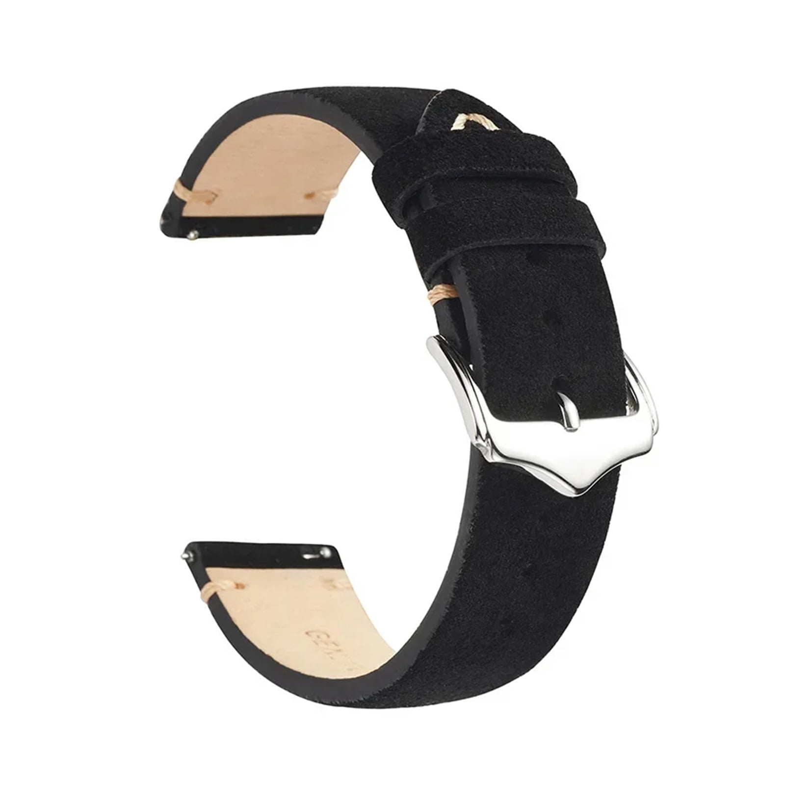 Vintage Soft Suede Watch Band Quick Release Handmade Stitching Wrist ...