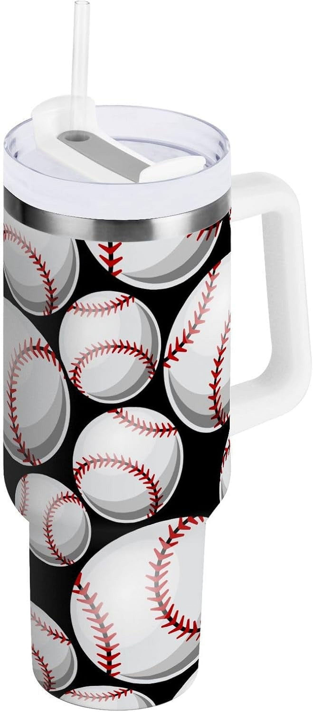 Vintage Softball Tumbler 40oz – Stainless Steel Vacuum Insulated Mug ...