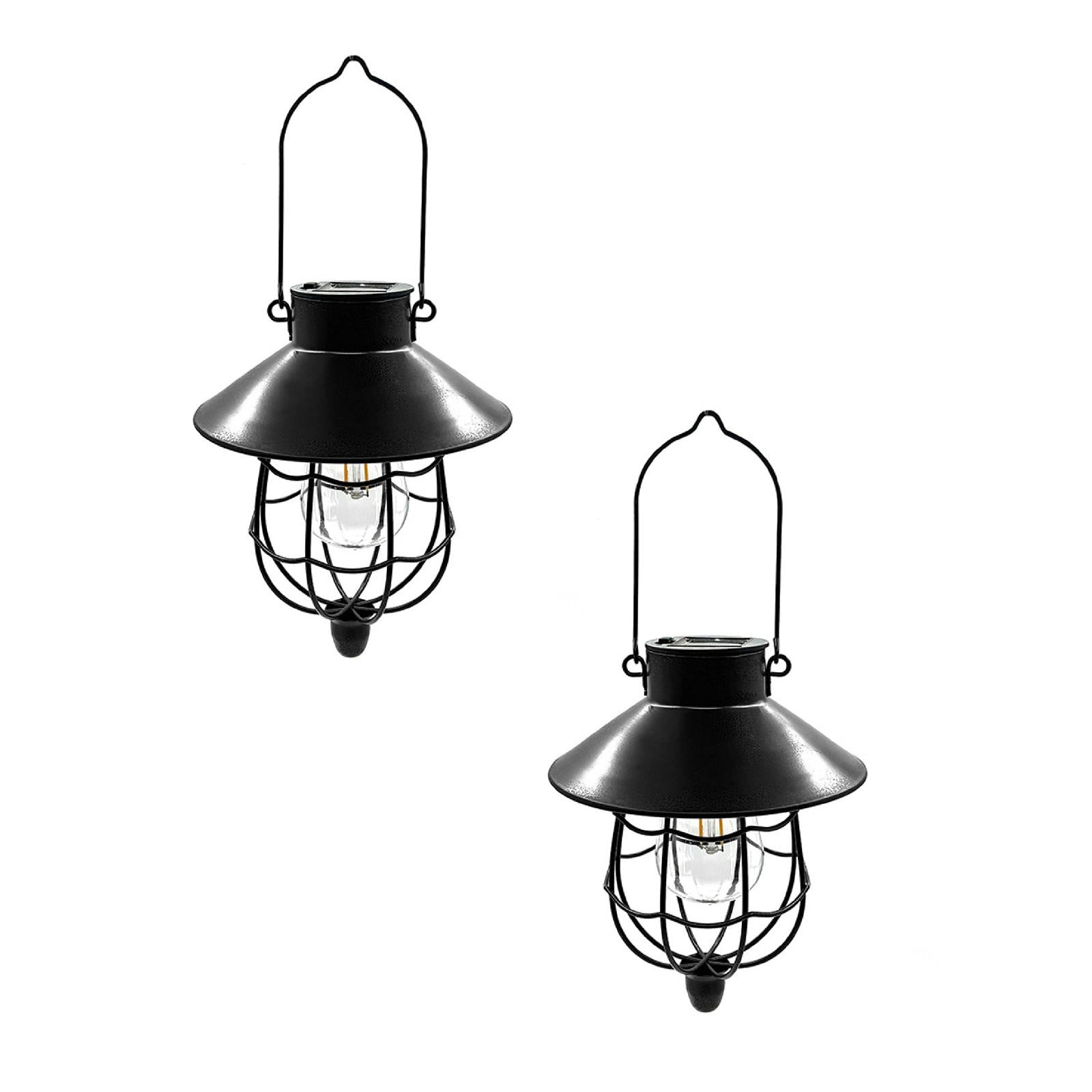 Vintage Solar Lanterns for Outdoor - Metal Hanging Solar Lights ...