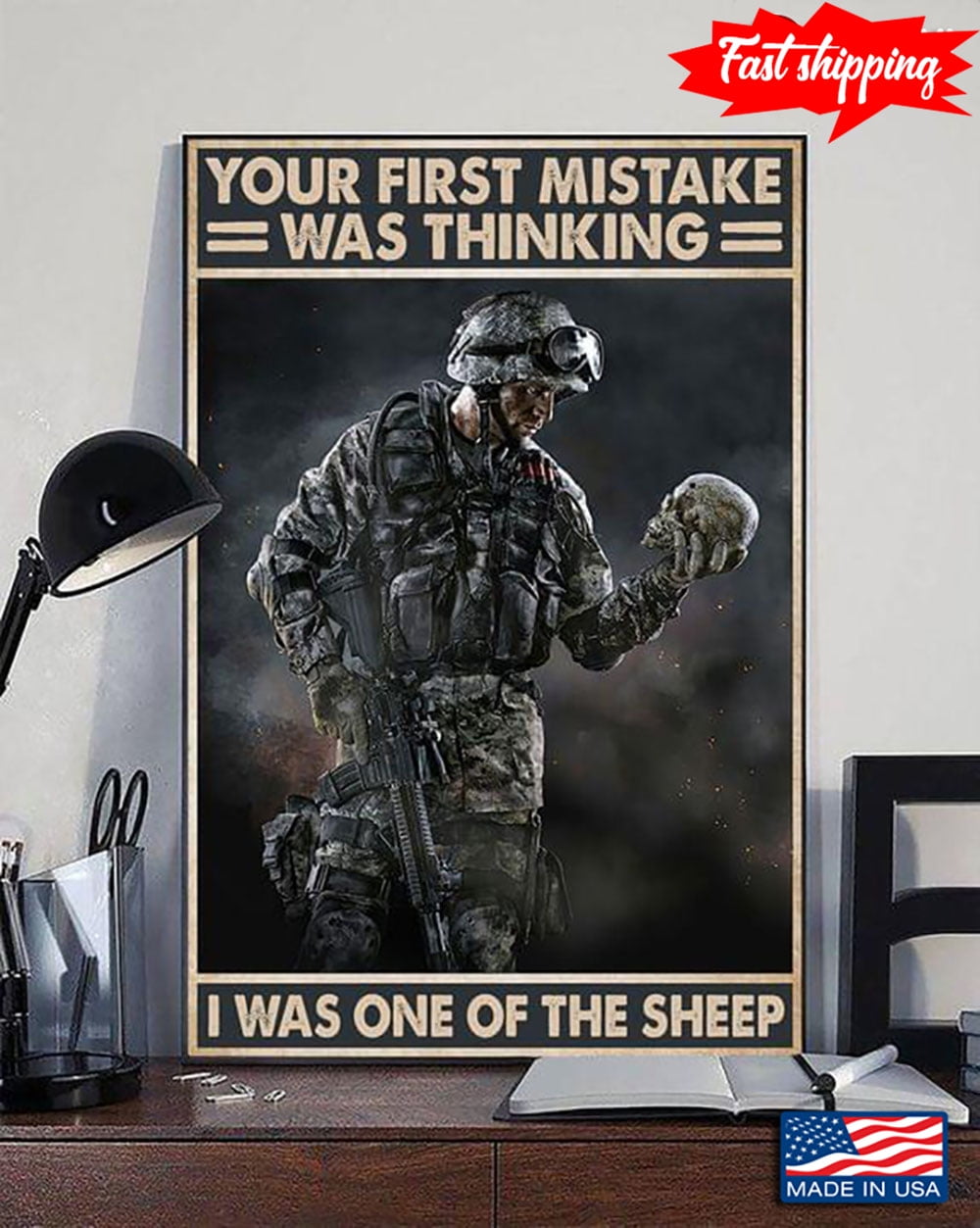 Vintage Soldier & Skull Your First Mistake Was Thinking I Was One Of ...