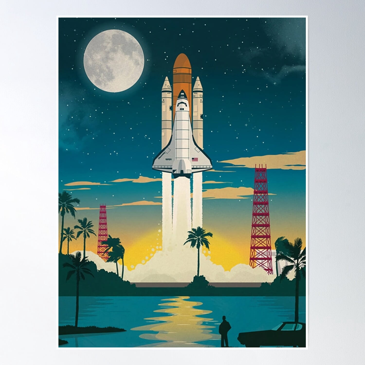 Vintage Space Nasa Poster Poster Wall Art, Modern Wall Decor, 8x12 ...