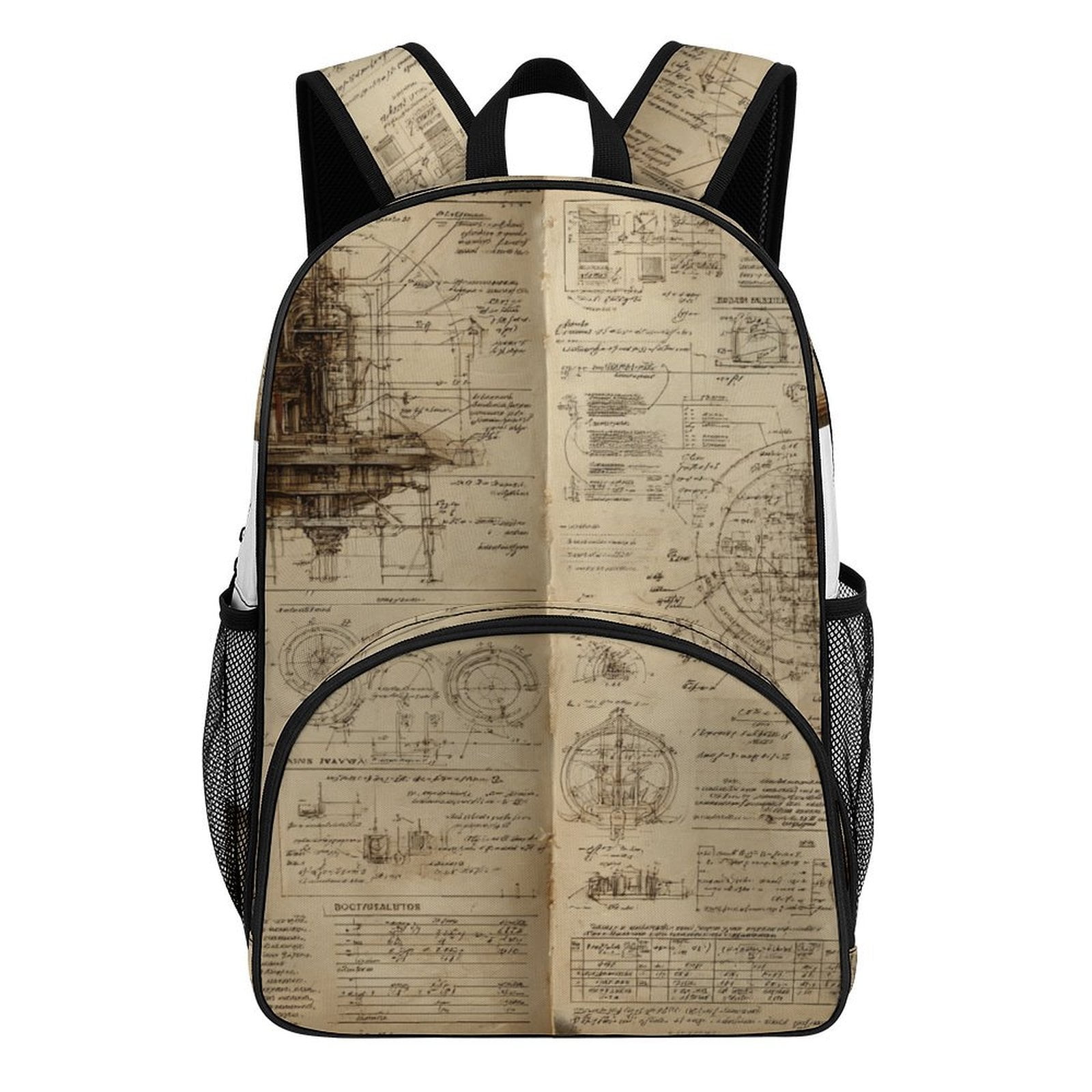 Vintage Spaceship Blueprints Design Sketch Backpacks for Backpack for ...