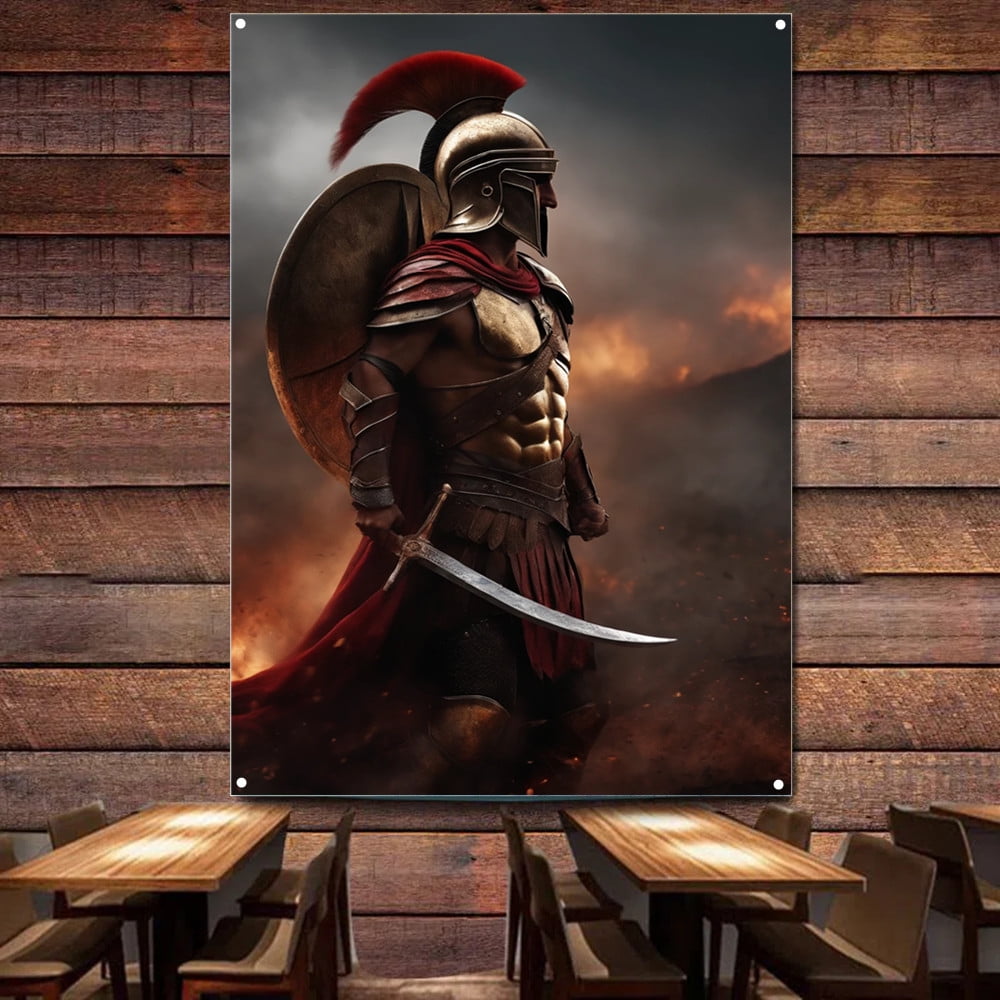 Vintage Spartan Warriors Artwork Wall Art Decor Poster Ancient Greek ...