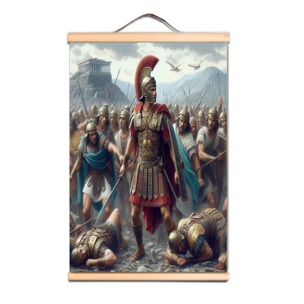 Vintage Spartan Warriors Poster and Prints Scroll Painting Wall Chart ...